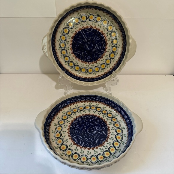 Boleslawiec | Kitchen | Boleslawiec Ruffled Pie Quiche Plate X2 With ...